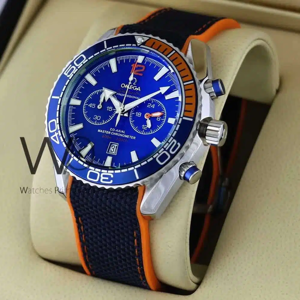 OMEGA 007 WATCH BLUE WITH RUBBER BLUE BELT | Watches Prime