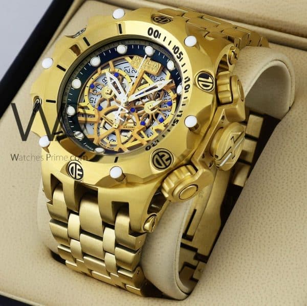 Invicta gold dial Men's Watch Chronograph | Watches Prime