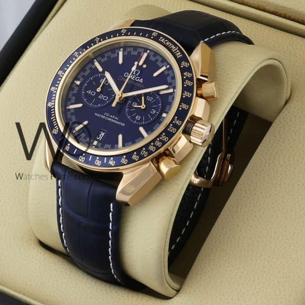 OMEGA 007 WATCH BLUE WITH LEATHER BLUE BELT | Watches Prime
