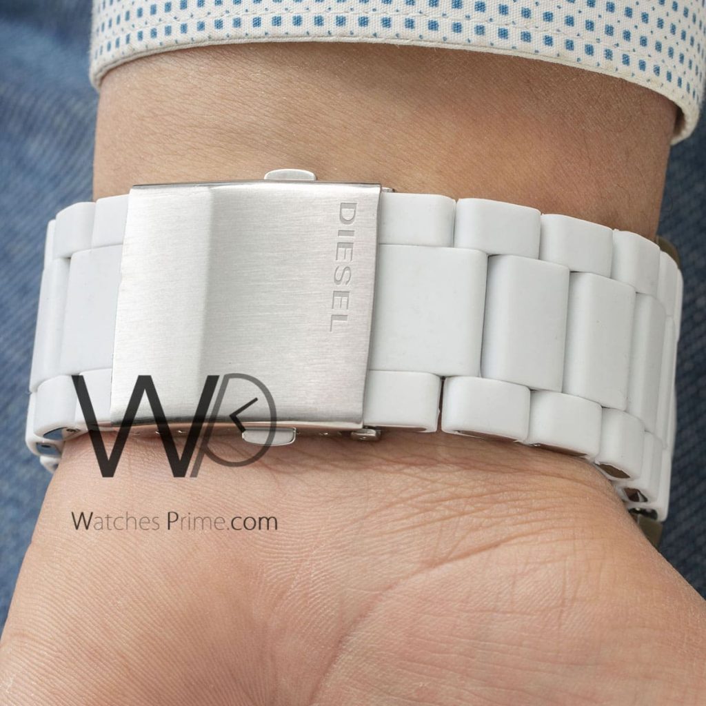 Diesel Watch for Men with White Metal strap | Watches Prime