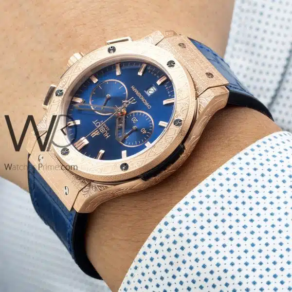 HUBLOT BIG BANG CHRONOGRAPH WATCH BLUE WITH RUBBER BLUE BELT | Watches ...