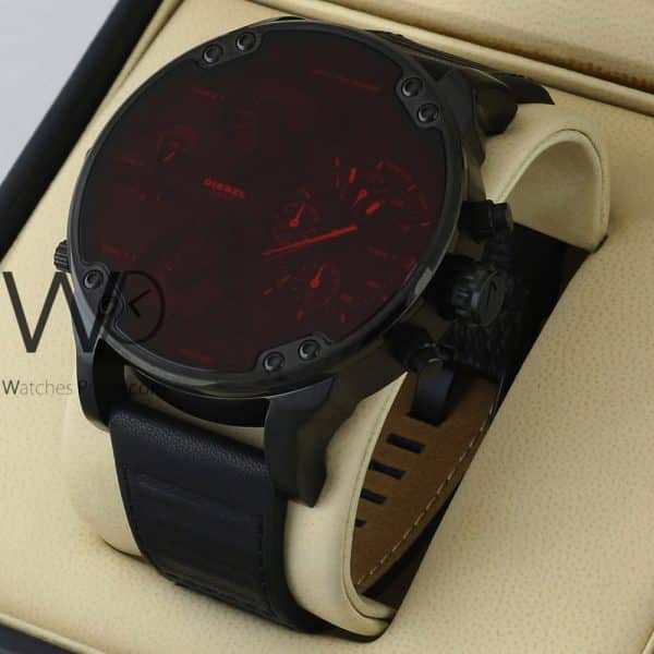 Diesel Men's Watch Black Leather Belt | Watches Prime