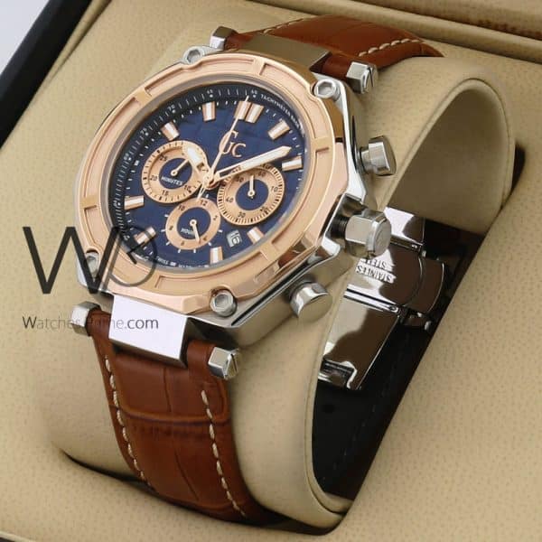 Guess Collection Watch Brown Leather Belt | Watches Prime