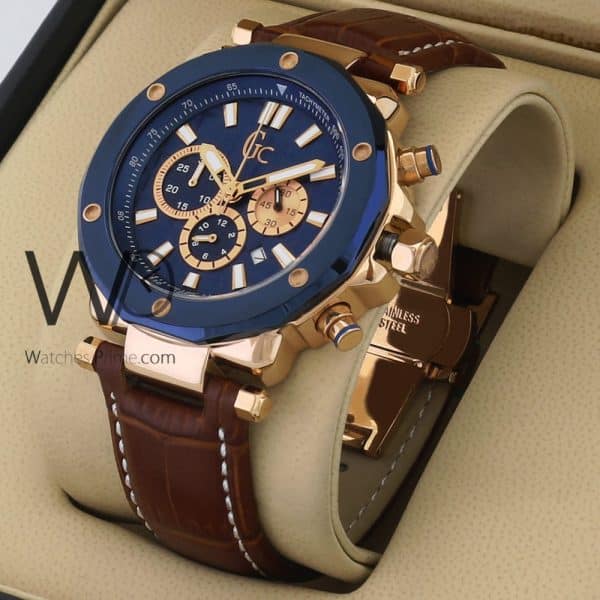 Guess Collection Watch Brown Leather Belt | Watches Prime