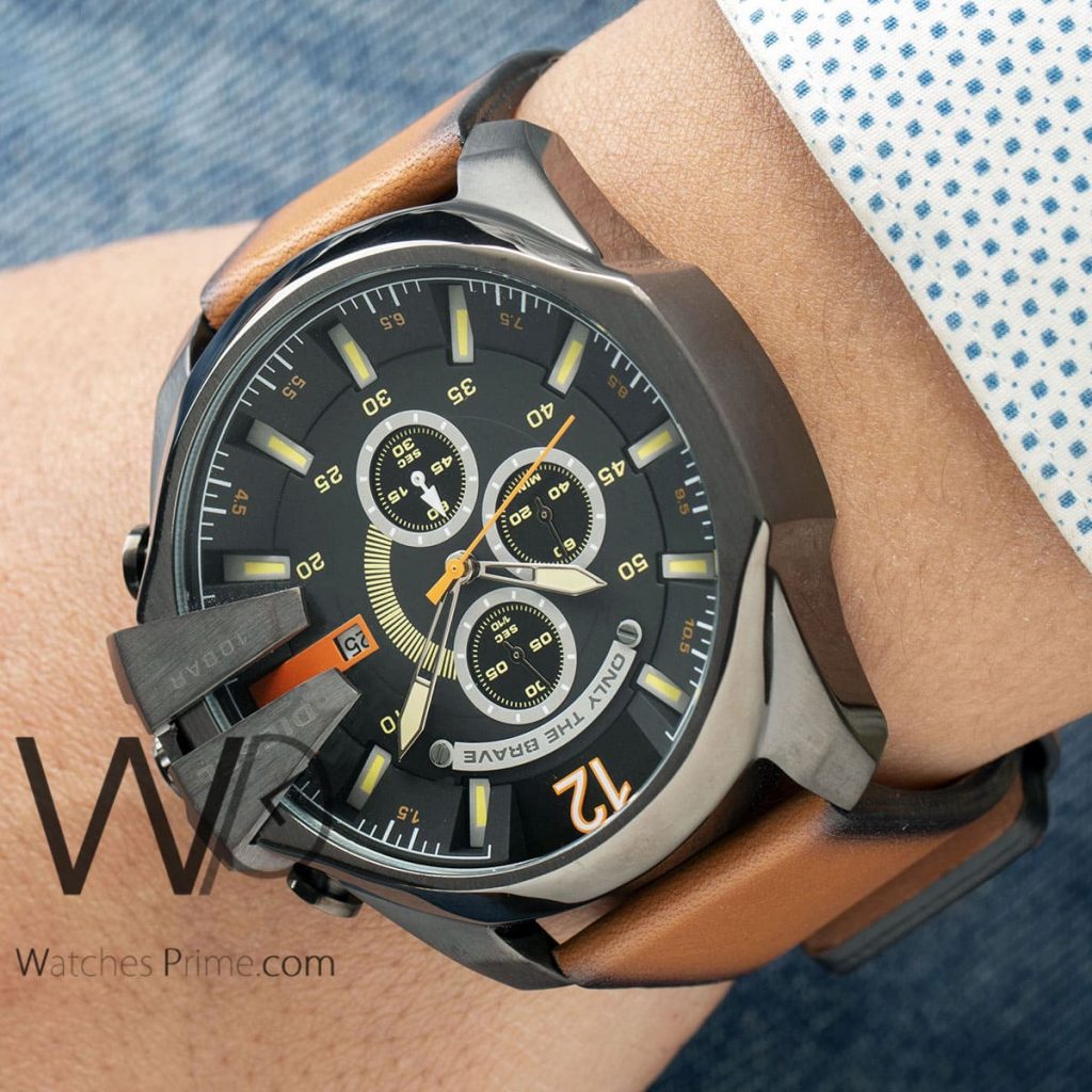 Diesel Men's Watch Havana Leather Belt | Watches Prime