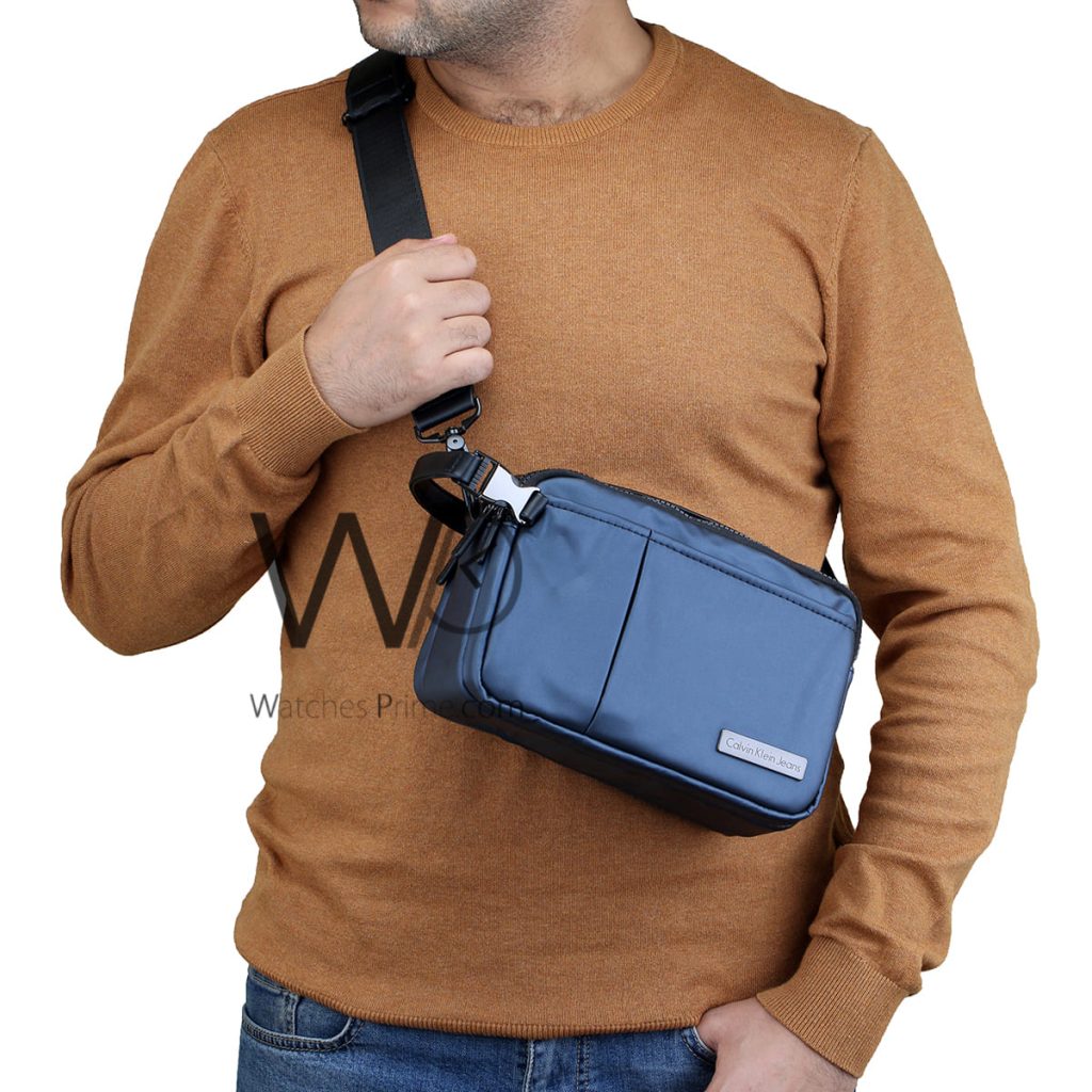 Calvin Klein CK blue Handbag for men | Watches Prime