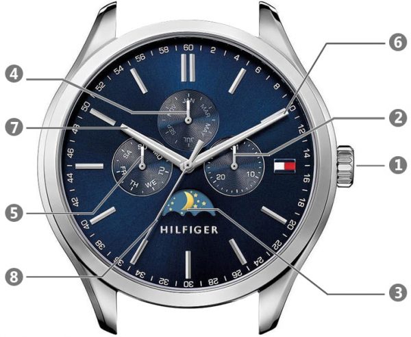 ساعة تومي هيلفيغر رجالي أوليفر 1791302 | واتشز برايم