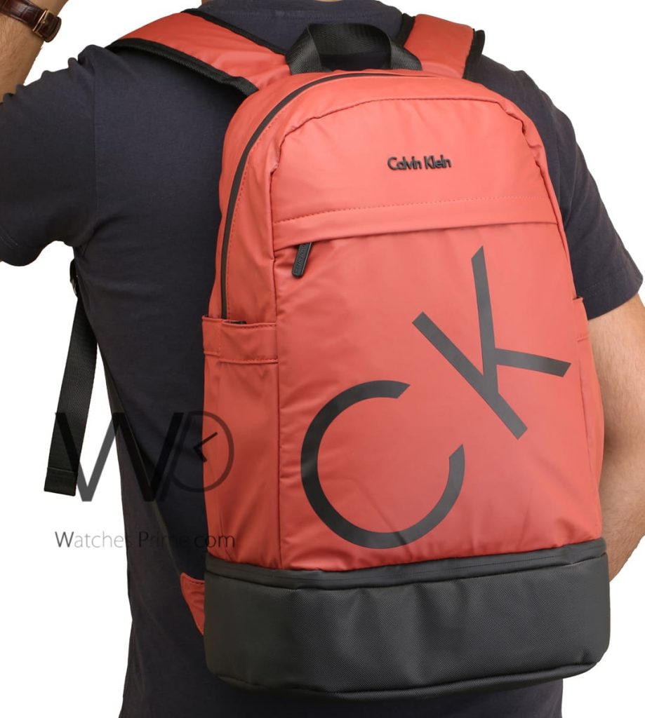 Calvin Klein CK red back bag for men | Watches Prime