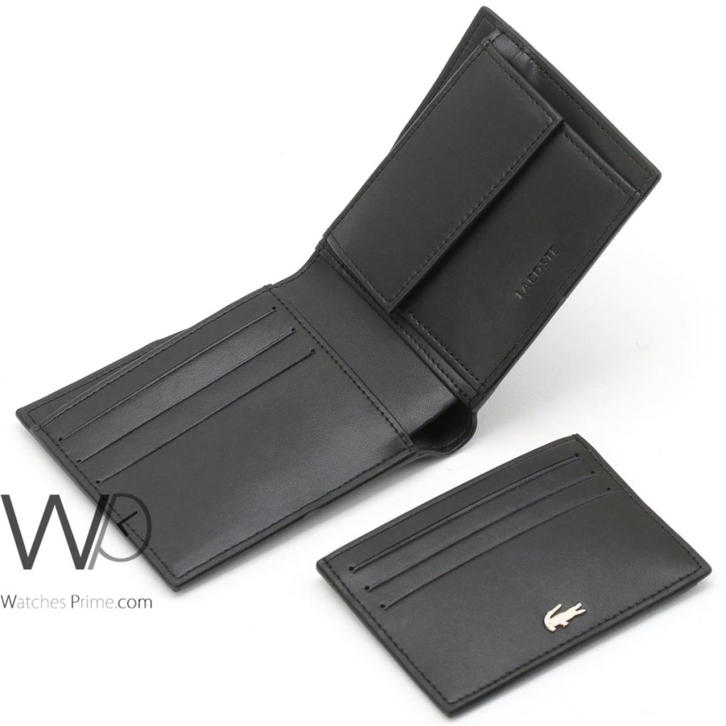 Lacoste wallet for men black | Watches Prime