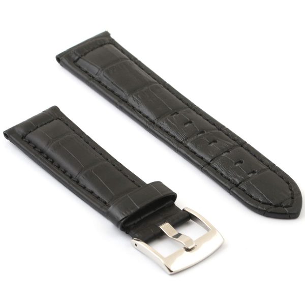 Black leather watch strap | Watches Prime