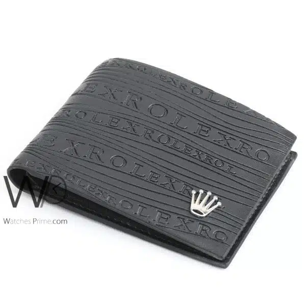 Rolex leather black wallet for men | Watches Prime