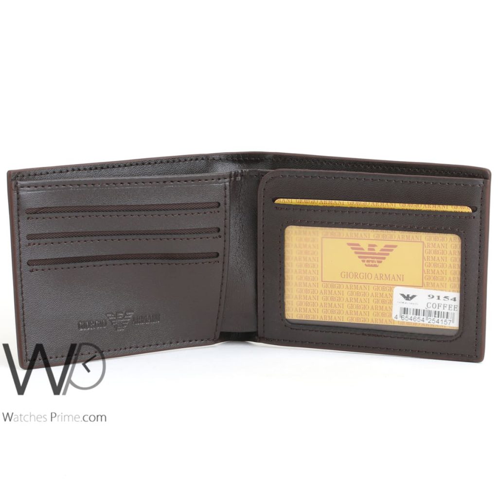 Giorgio Armani wallet for men brown | Watches Prime