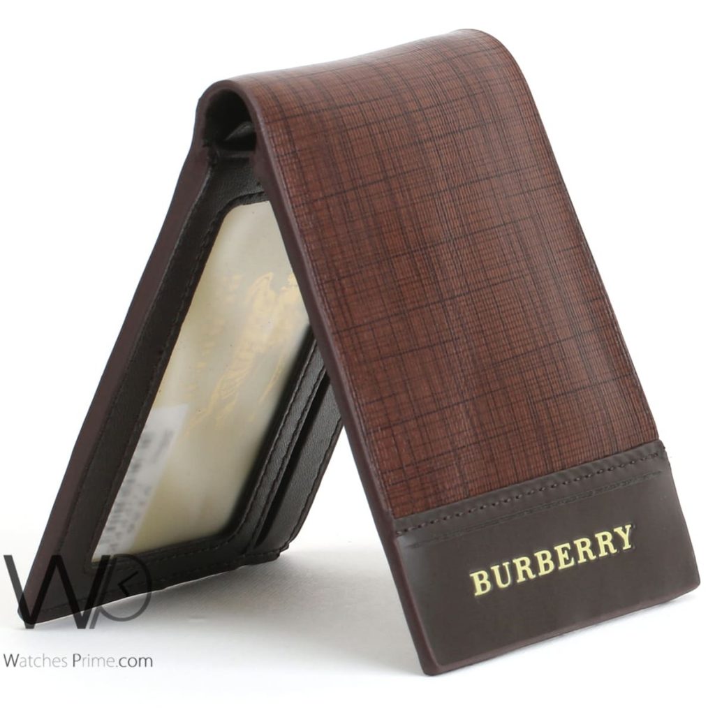 Burberry brown leather wallet for men | Watches Prime