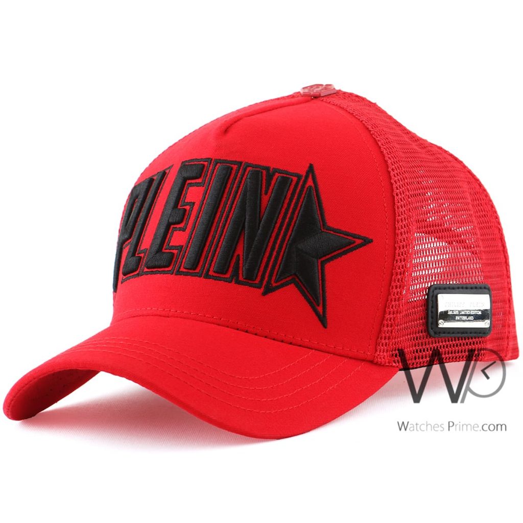 Philipp Plein red baseball cap for men | Watches Prime