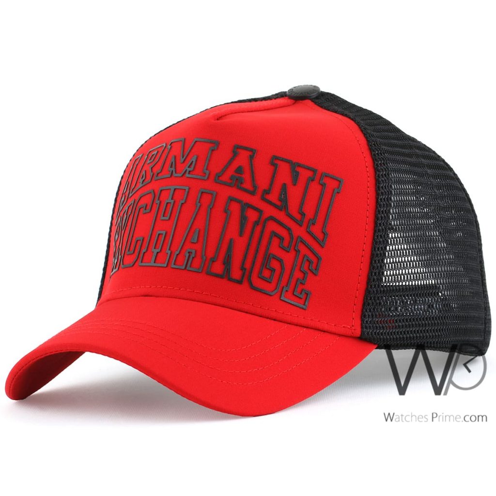 Armani Exchange red and black cap AX men | Watches Prime