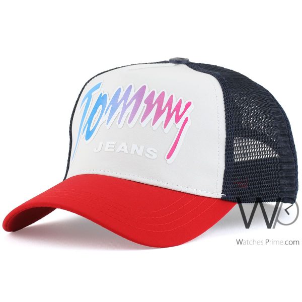 Tommy Hilfiger cap for men white and blue | Watches Prime