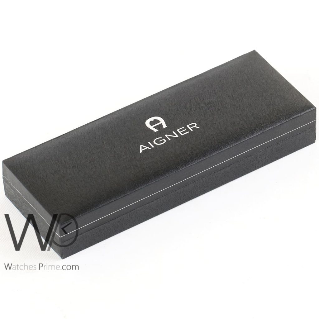Aigner ball point ink pen black silver | Watches Prime