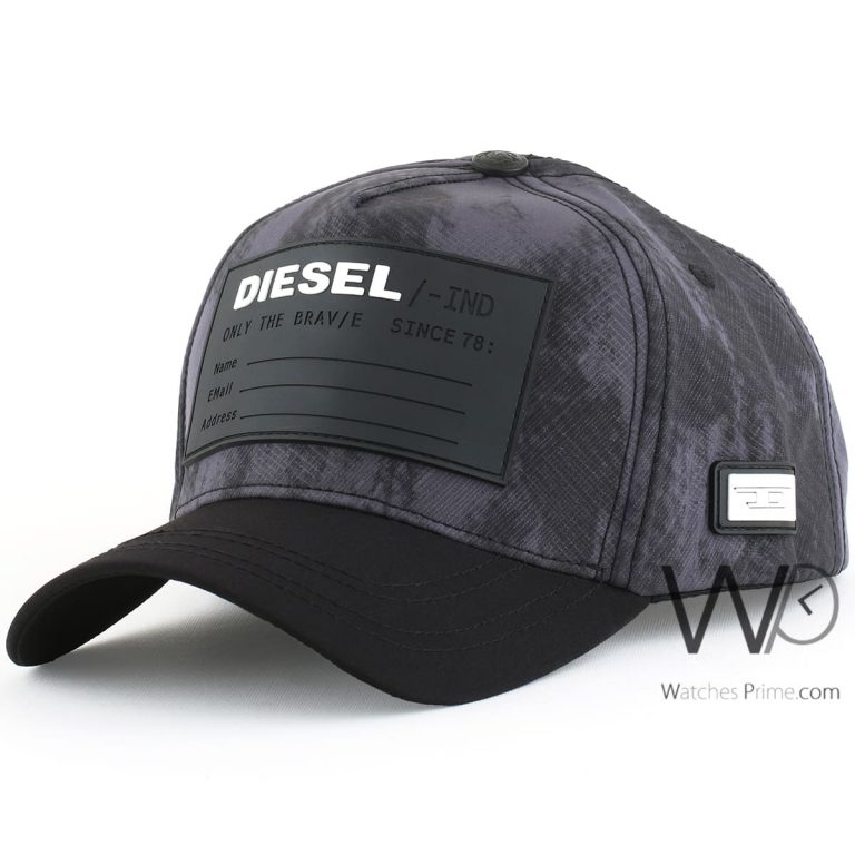 Diesel camouflaged gray and black cap for men | Watches Prime