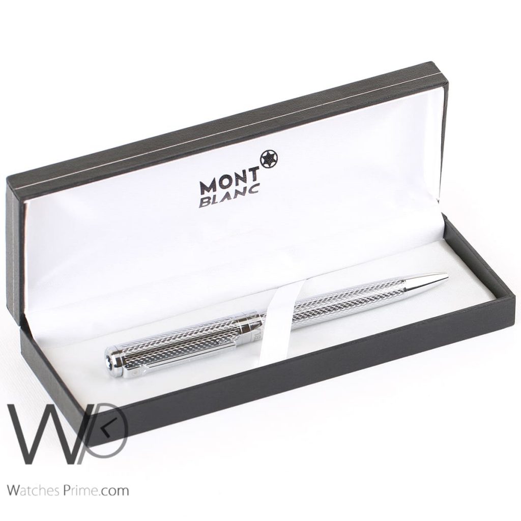mont blanc ball point ink pen silver | Watches Prime
