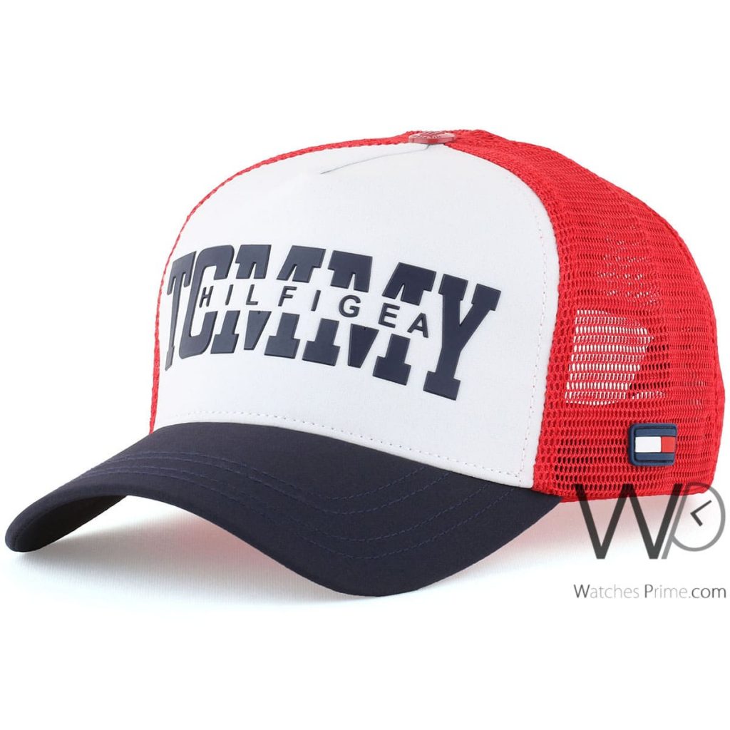 Tommy Hilfiger red white baseball cap men | Watches Prime