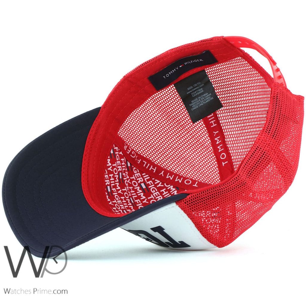 Tommy Hilfiger red white baseball cap men | Watches Prime