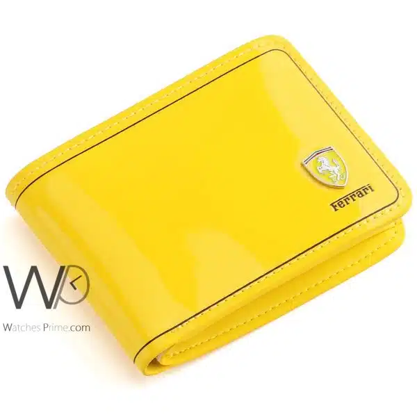 Ferrari wallet yellow for men | Watches Prime