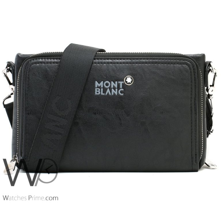 Montblanc Crossbody Handbag Black Leather Bag | Watches Prime