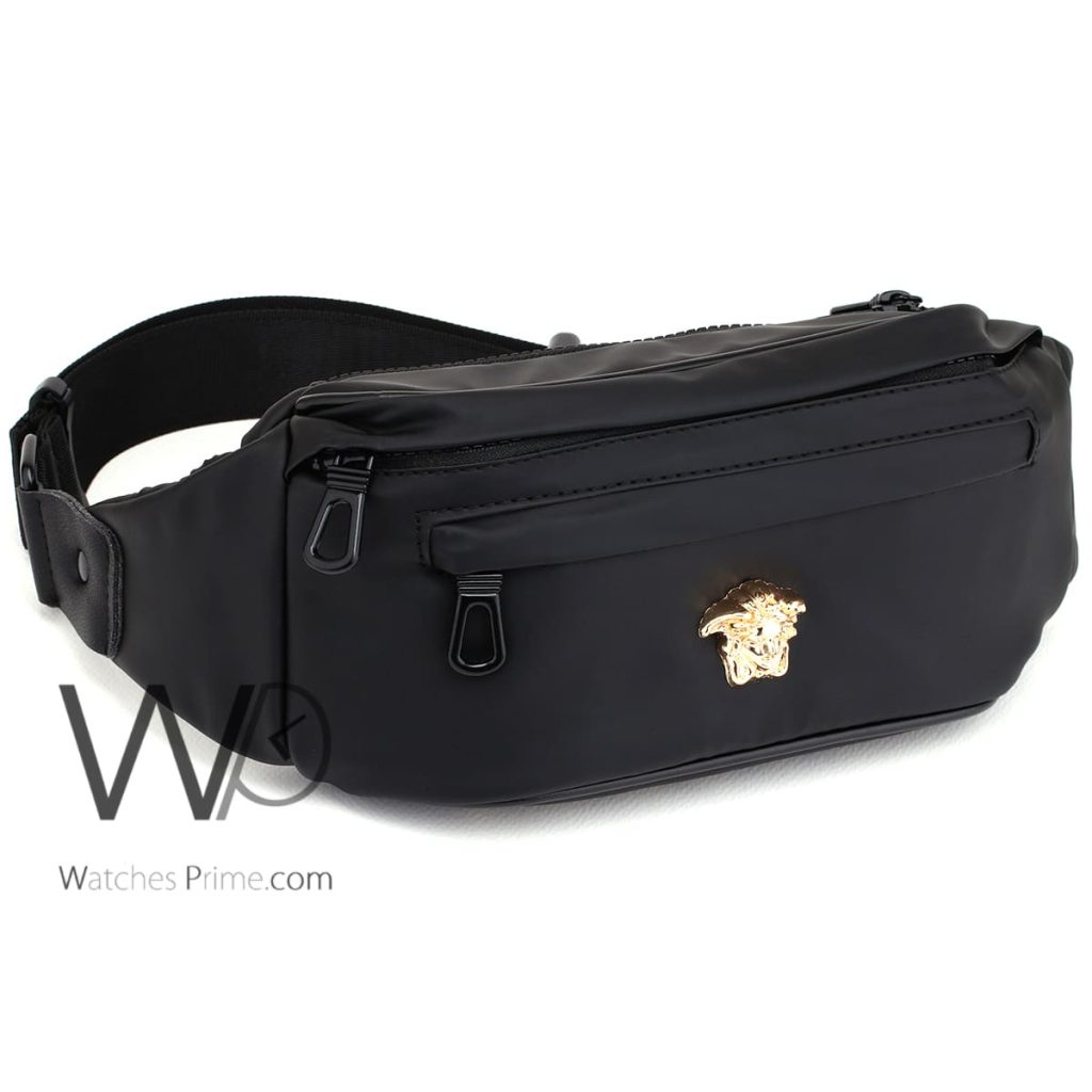 Versace couture pouch waist bag black men | Watches Prime