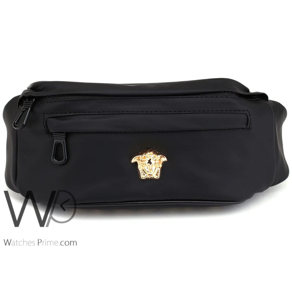 Versace couture pouch waist bag black men | Watches Prime