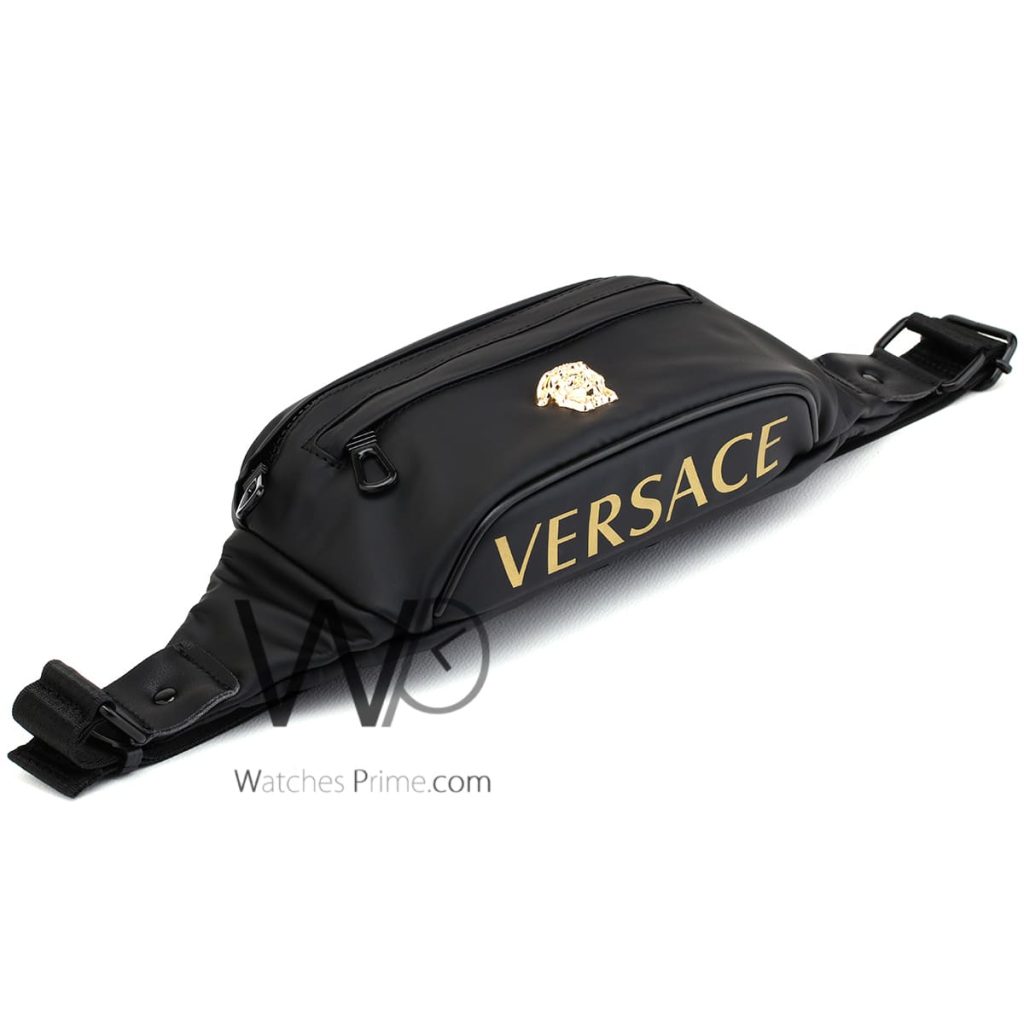 Versace couture pouch waist bag black men | Watches Prime