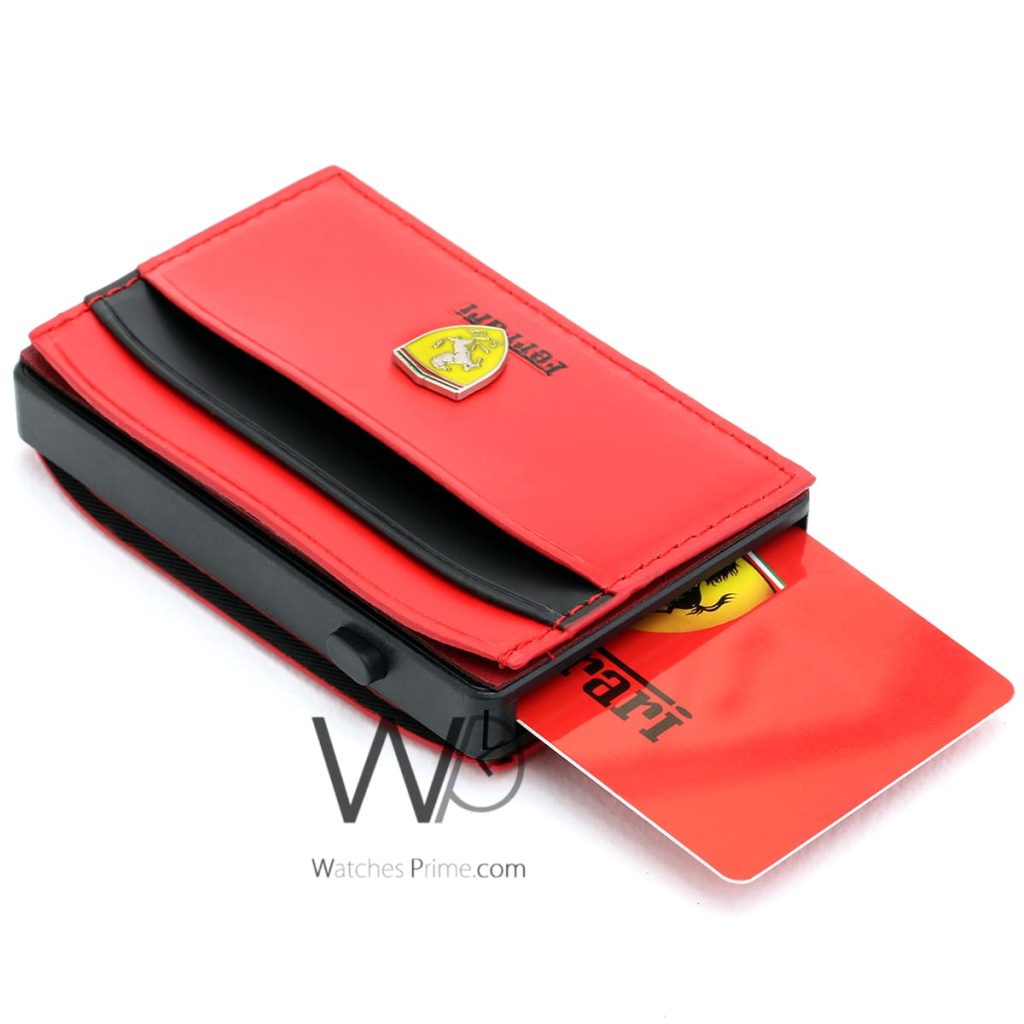 Pop Up Ferrari Men's Card Holder Wallet | Watches Prime