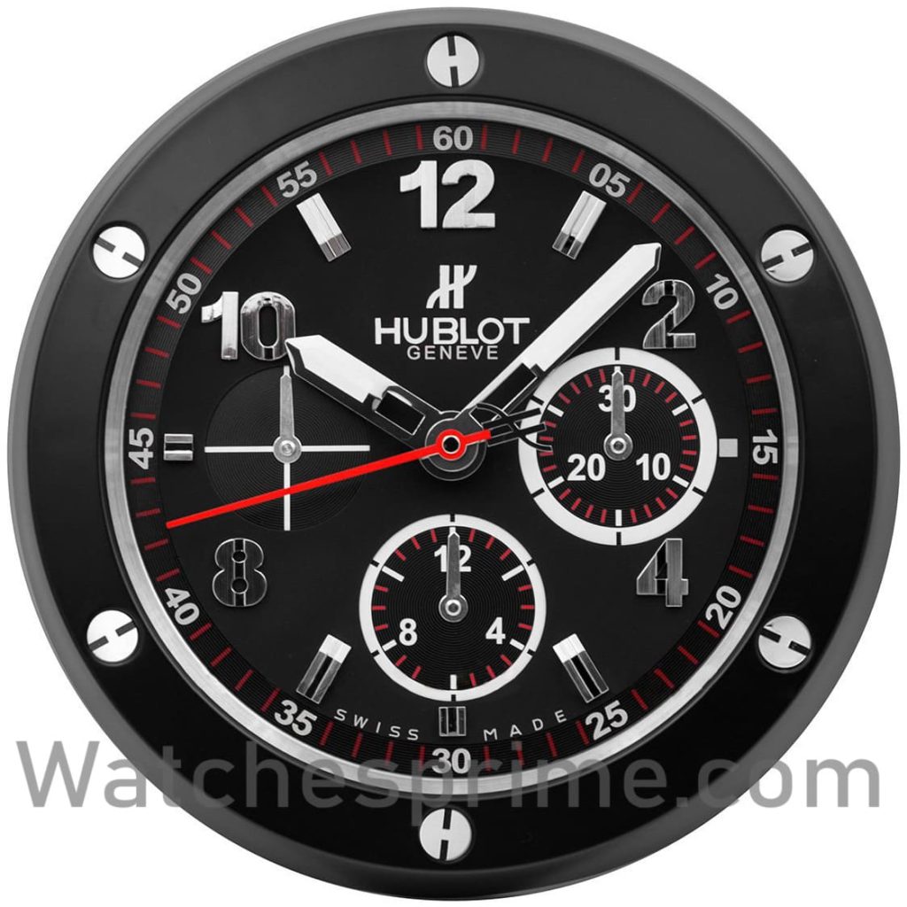 Hublot Wall Clock Black Big Bang Chronograph | Watches Prime