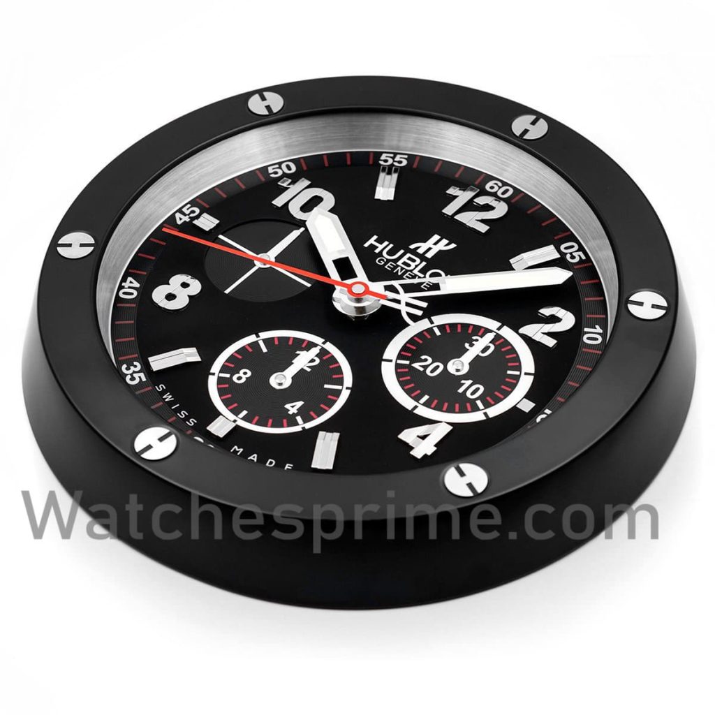 Hublot Wall Clock Black Big Bang Chronograph | Watches Prime