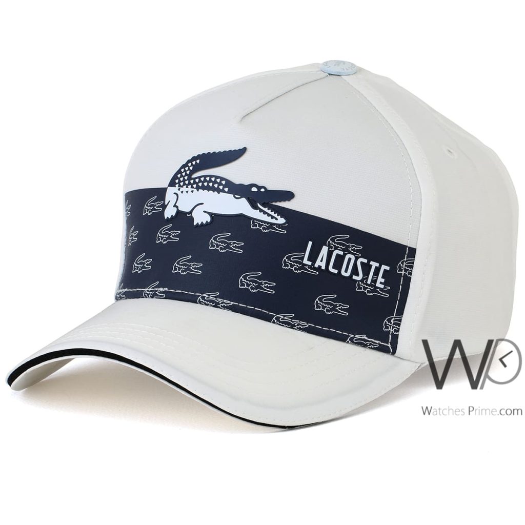 Lacoste White Trucker Cap for men | Watches Prime