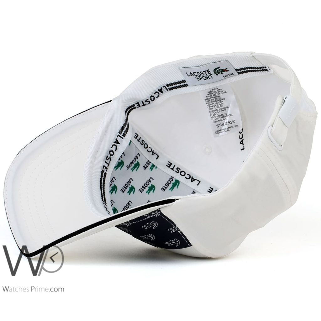 Lacoste White Trucker Cap for men | Watches Prime