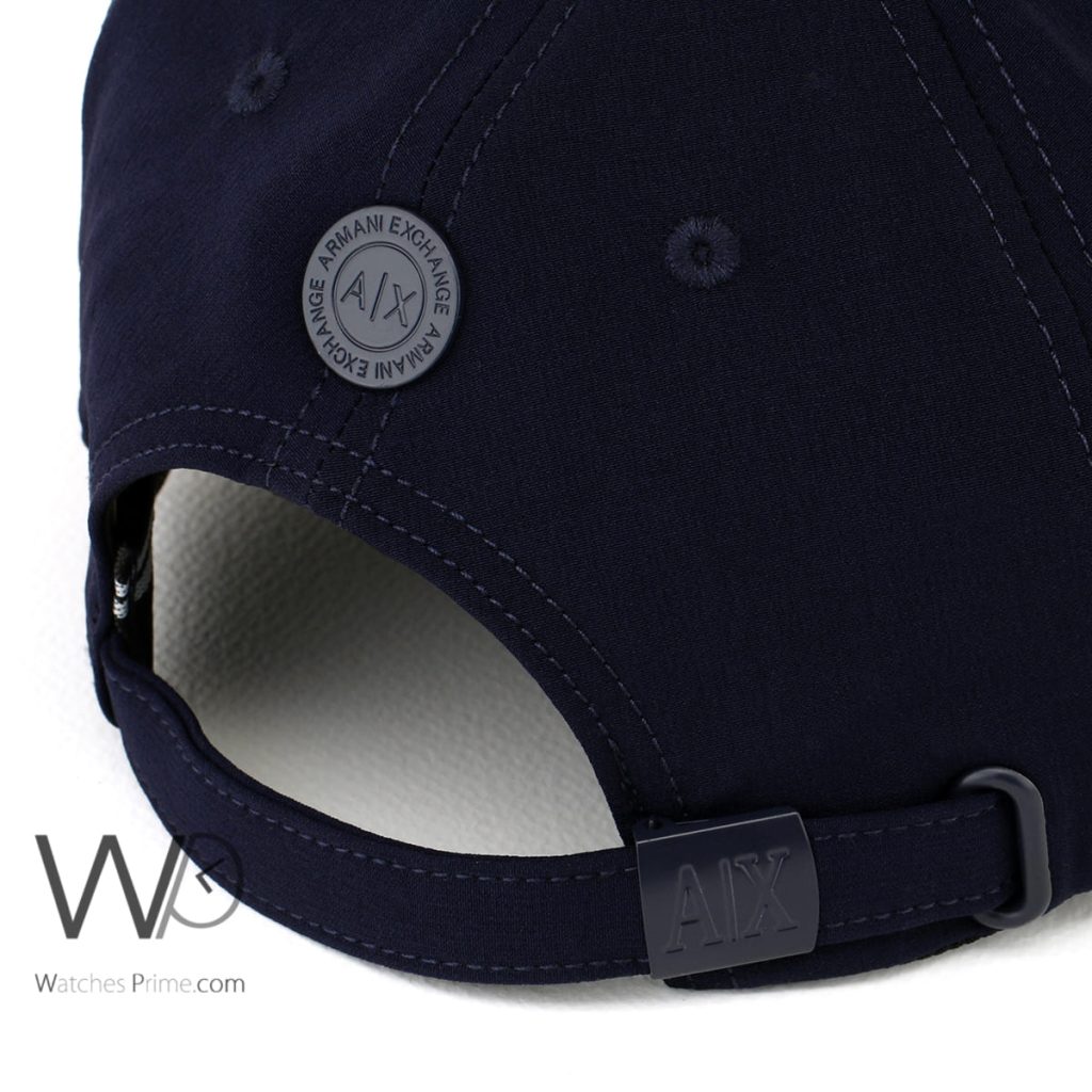 Armani Exchange AX Navy Blue Cotton Men's Cap | Watches Prime