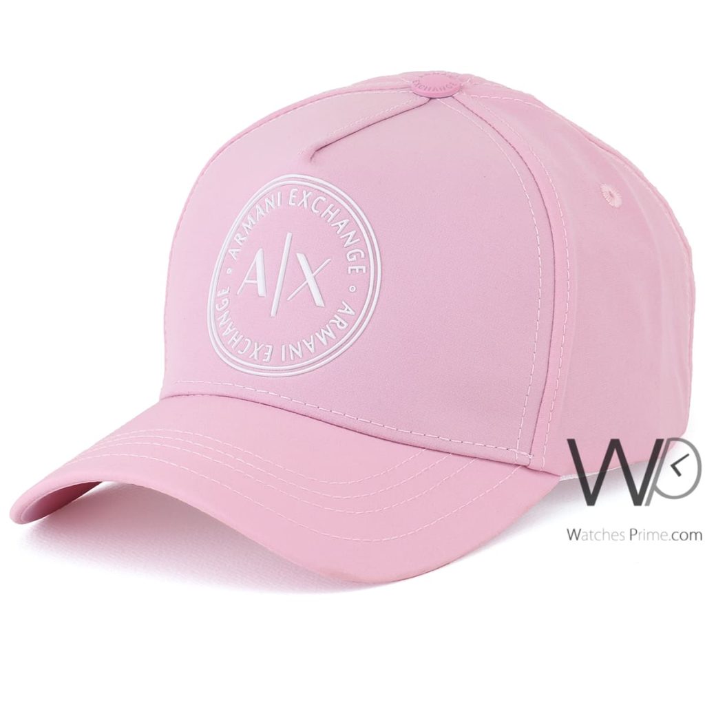 Armani Exchange AX Pink Cotton Men's Cap | Watches Prime