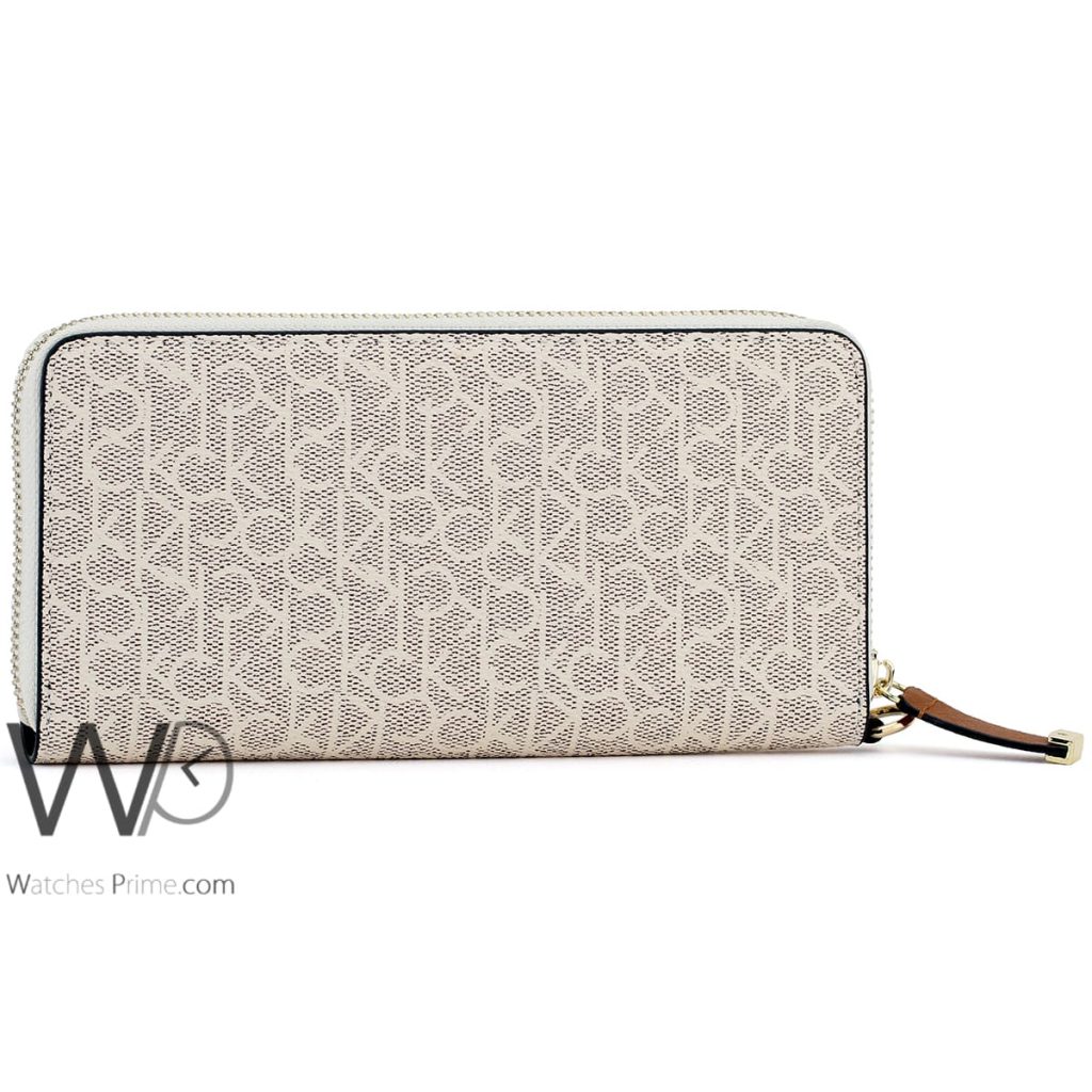 White Calvin Klein Leather Women's Wallet CK | Watches Prime