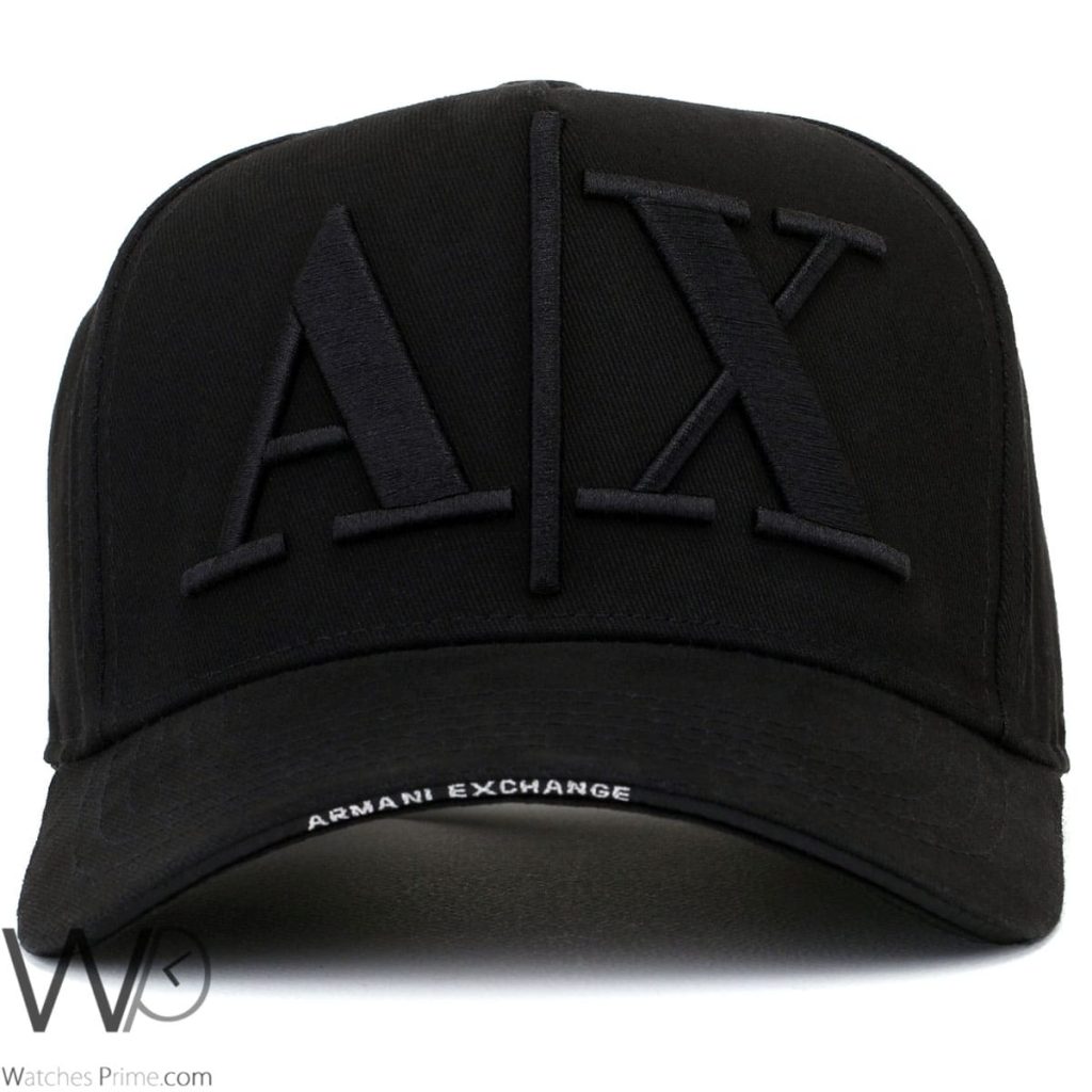 Armani Exchange AX Black baseball Cap | Watches Prime