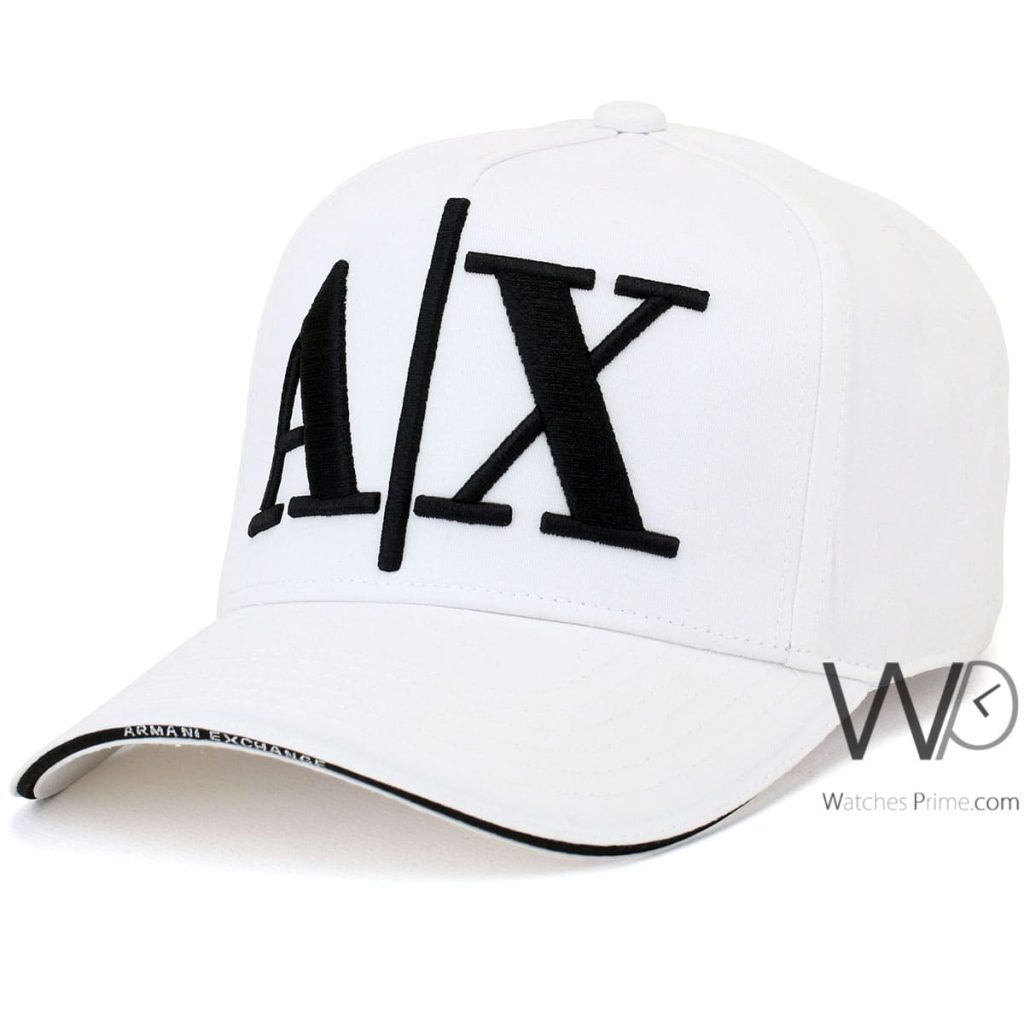 Armani Exchange AX White baseball Cap | Watches Prime