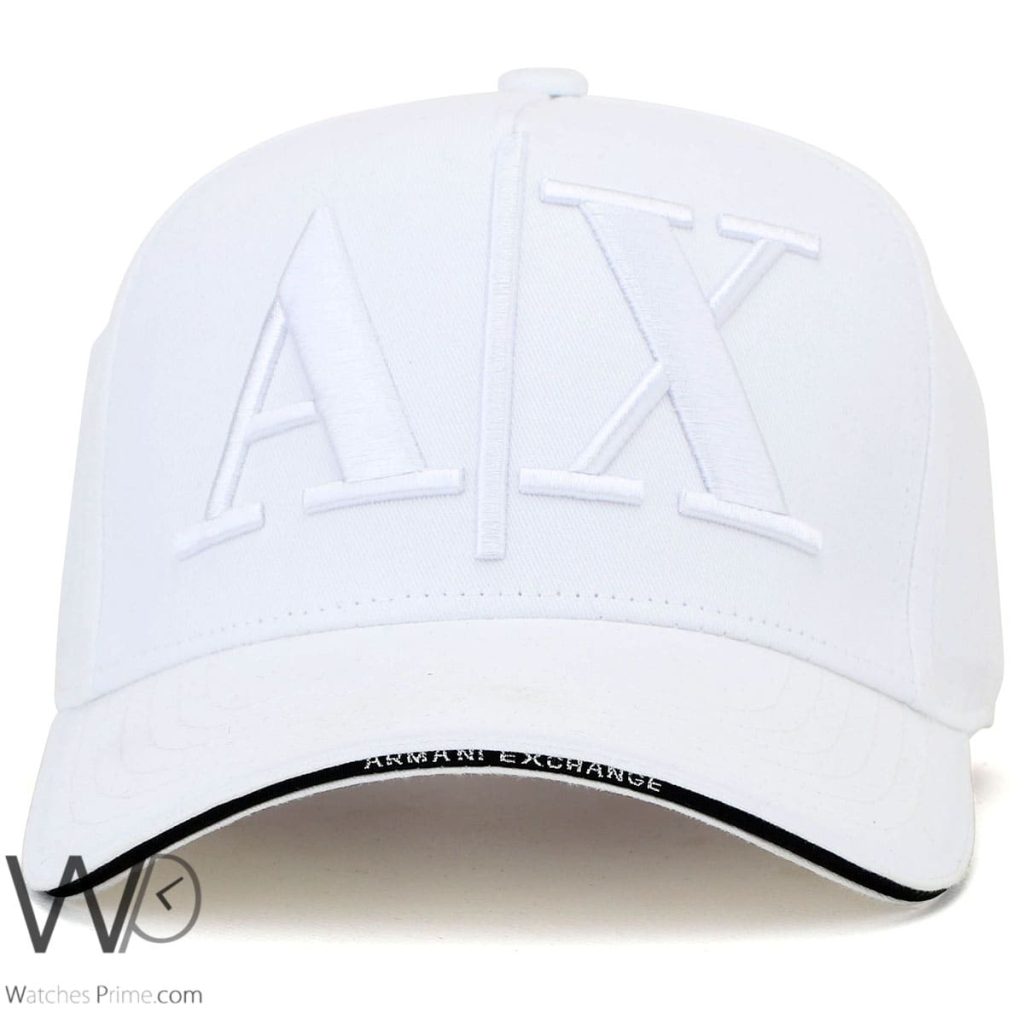 Armani Exchange AX White baseball Cap | Watches Prime