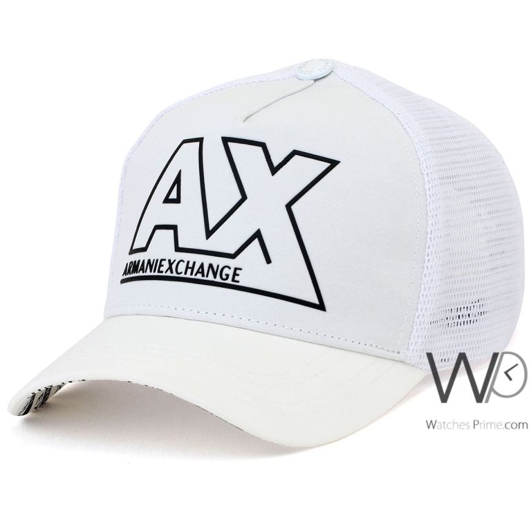 Armani Exchange AX White Trucker Cap | Watches Prime