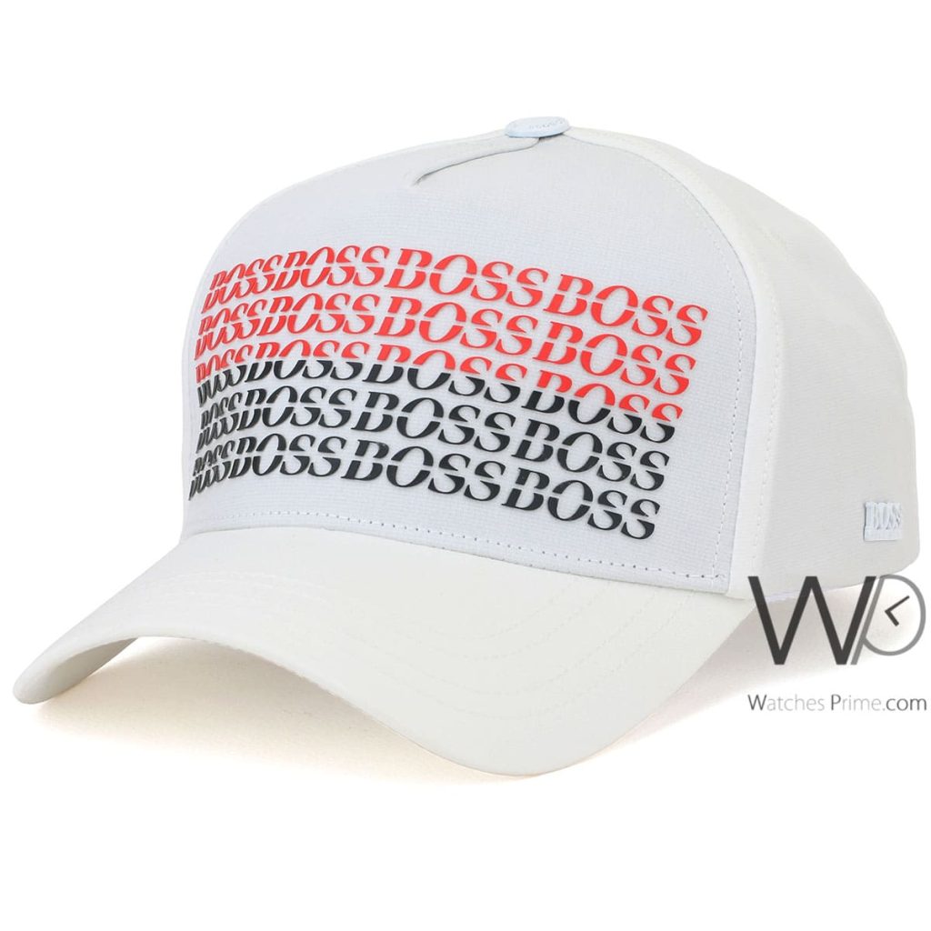 Hugo Boss White Cotton Baseball Cap | Watches Prime