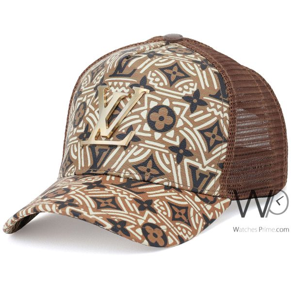 Louis Vuitton LV Brown mesh snapback Cap | Watches Prime