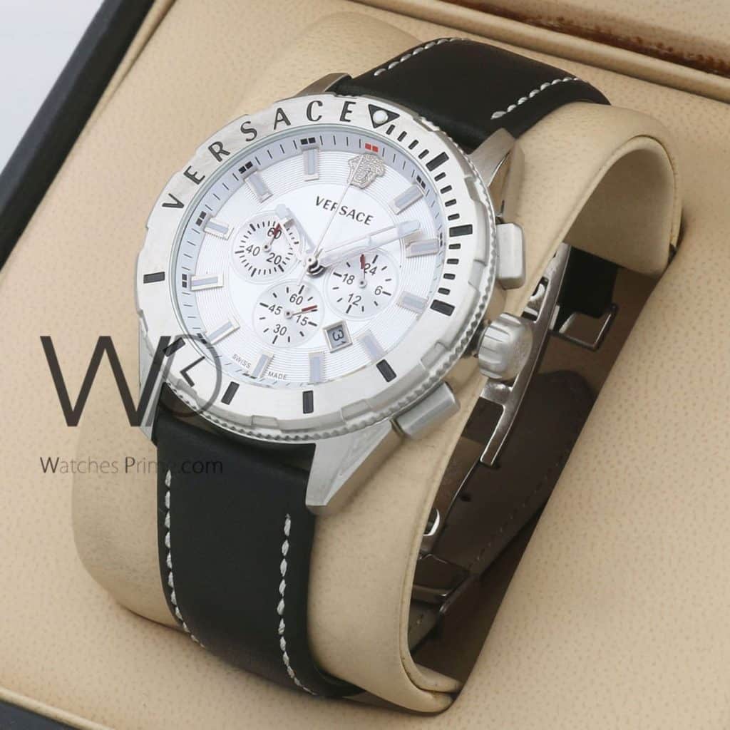 Versace White Chronograph Men's Watch | Watches Prime