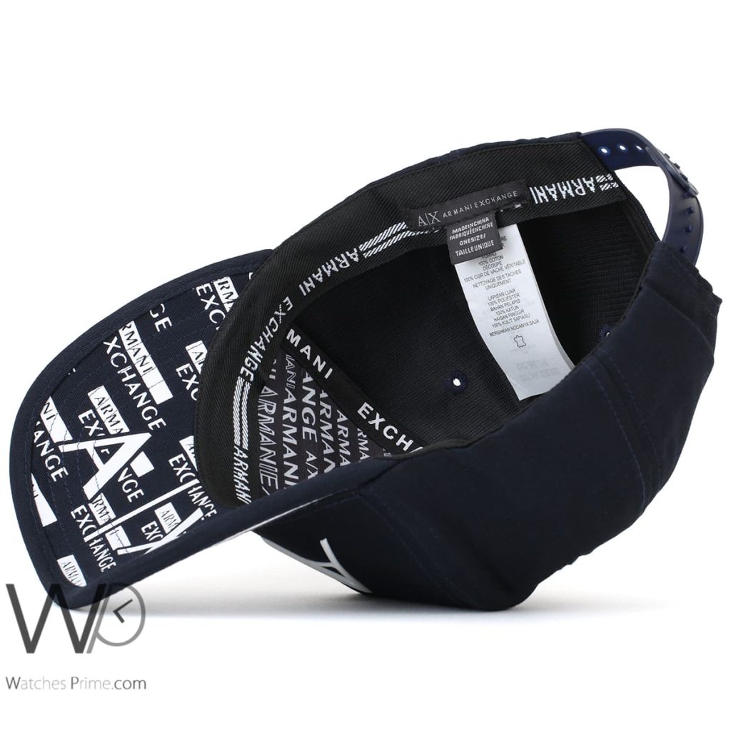 Armani Exchange AX Navy Blue Baseball Cap | Watches Prime