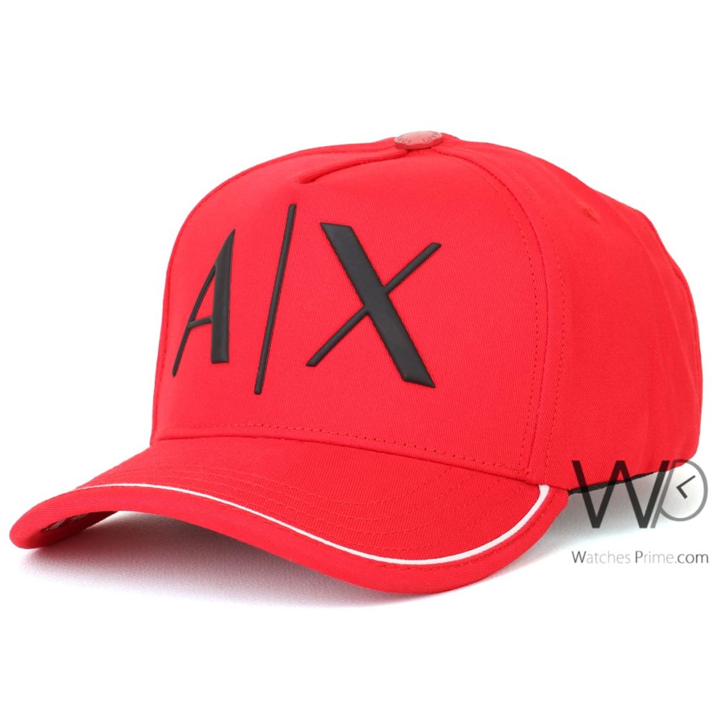 Armani Exchange AX Red Baseball Cap | Watches Prime