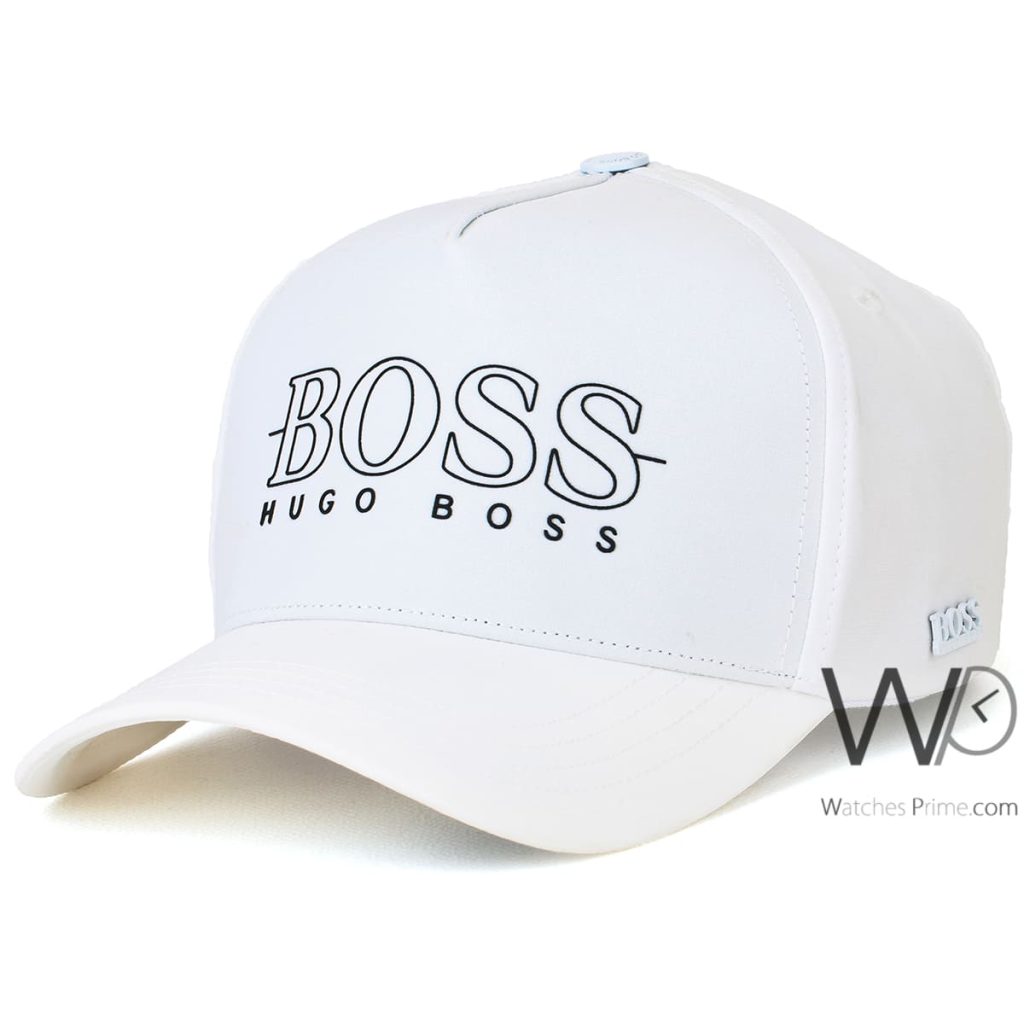 Hugo Boss White Cotton Baseball Cap | Watches Prime
