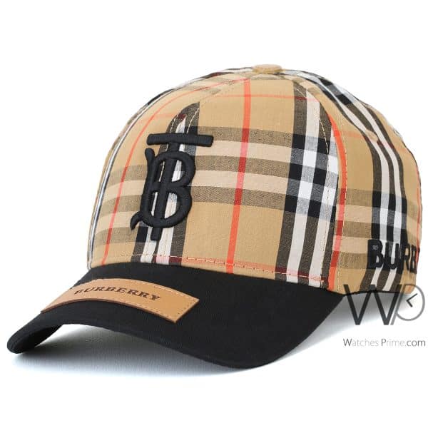 Burberry BT Baseball Cap Beige Black | Watches Prime