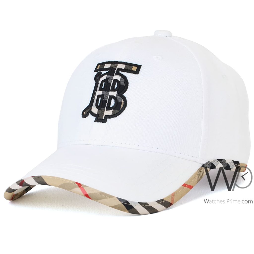 Burberry BT Baseball Cap White Cotton | Watches Prime